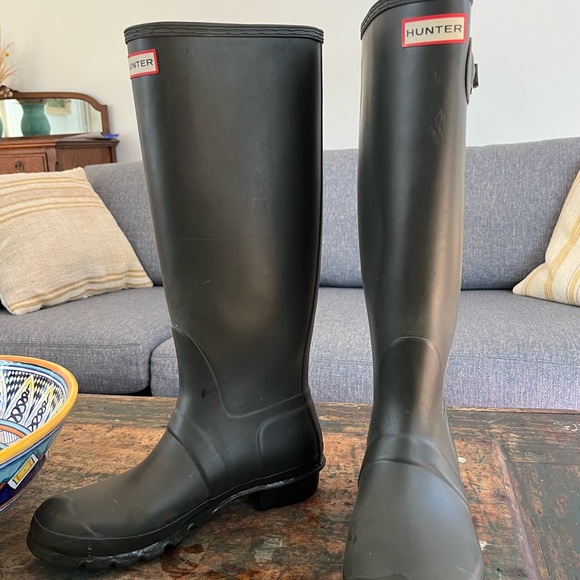 Hunter | Shoes | Army Green Knee High Hunter Rain Boots | Poshmark